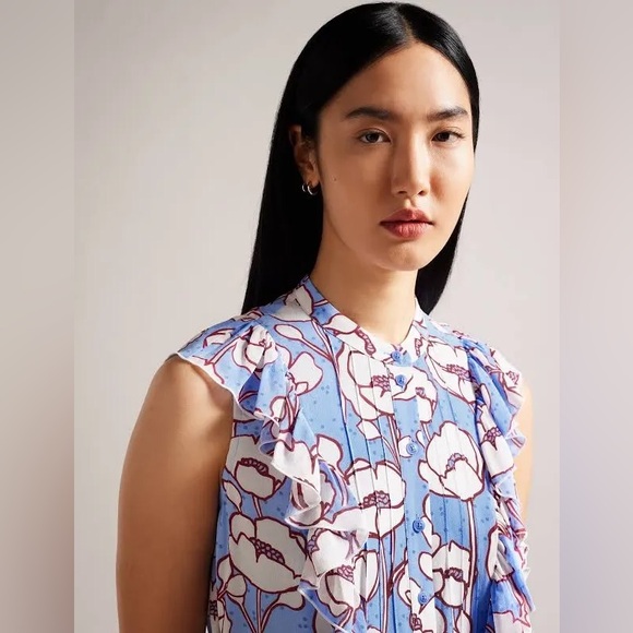 Ted Baker | Tops | Ted Baker Womens Audriar Floralprinted Top | Poshmark